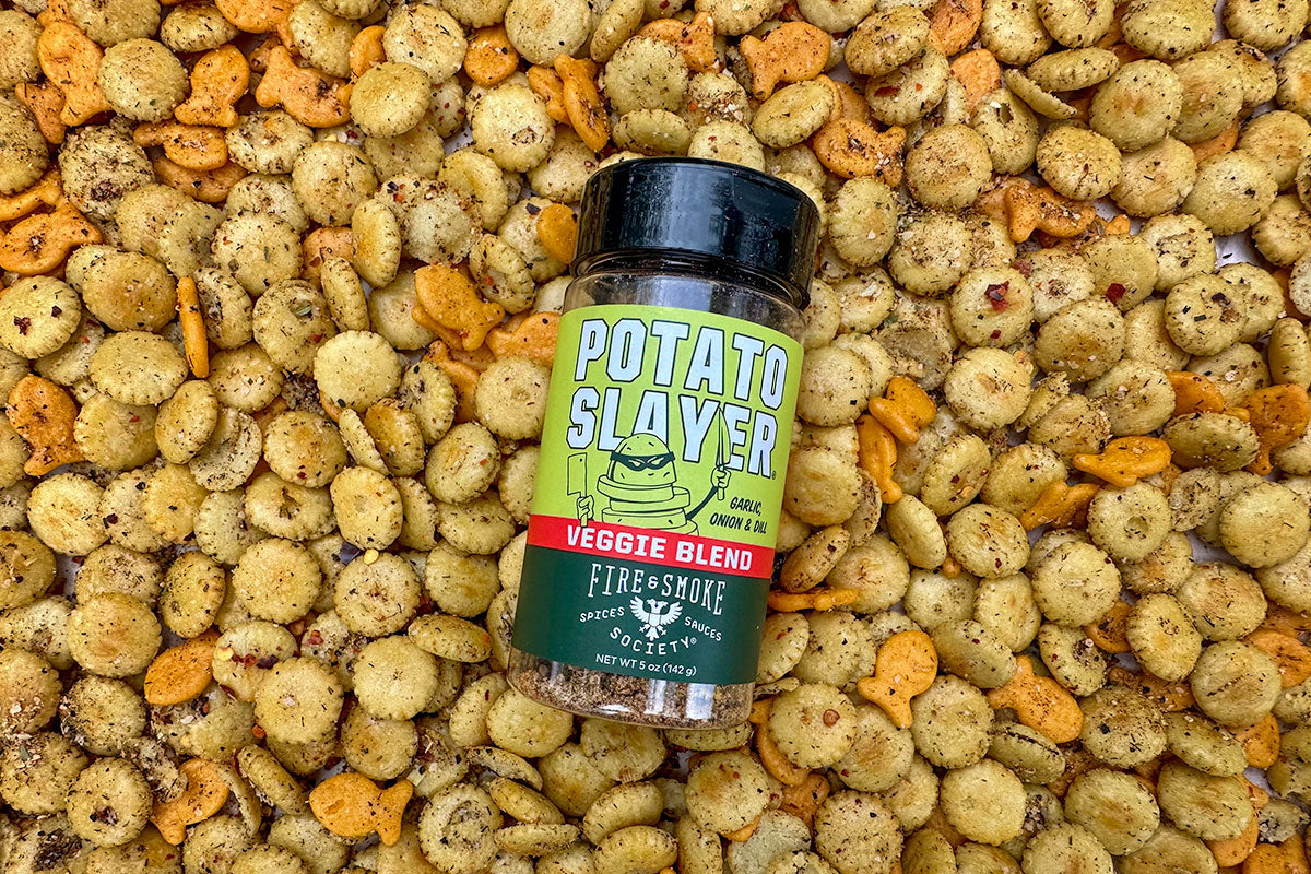 Spicy Oyster Crackers with Potato Slayer Seasoning | Slayer Snax